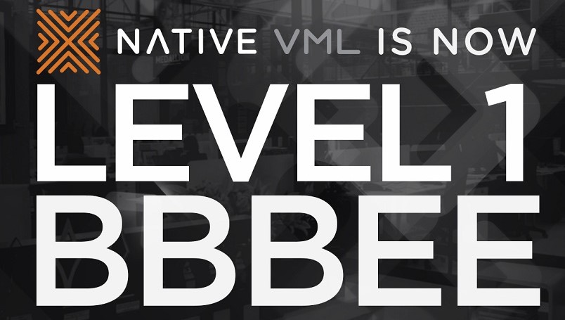 NATIVE VML is now a Level 1 BBBEE agency