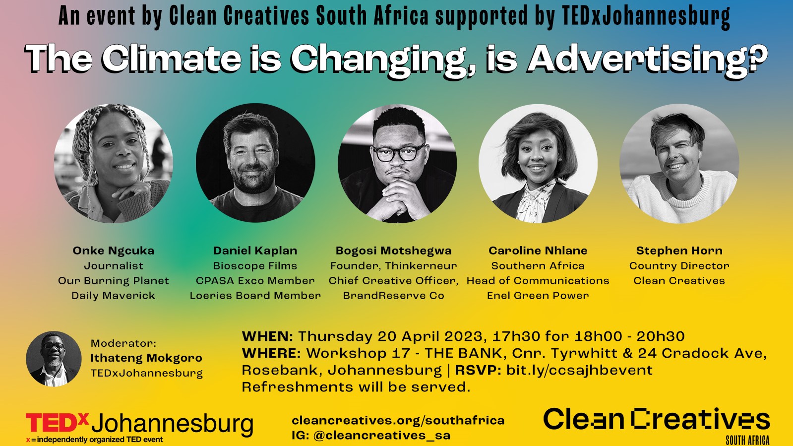 Clean Creatives SA hosts event supported by TEDx Johannesburg ahead of ...